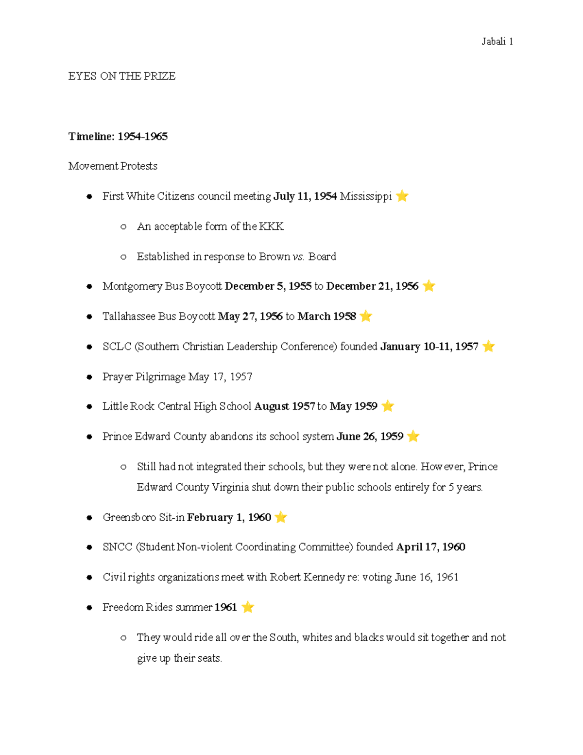 ⭐️AFRA- EYES ON THE Prize (book notes) - EYES ON THE PRIZE Timeline ...