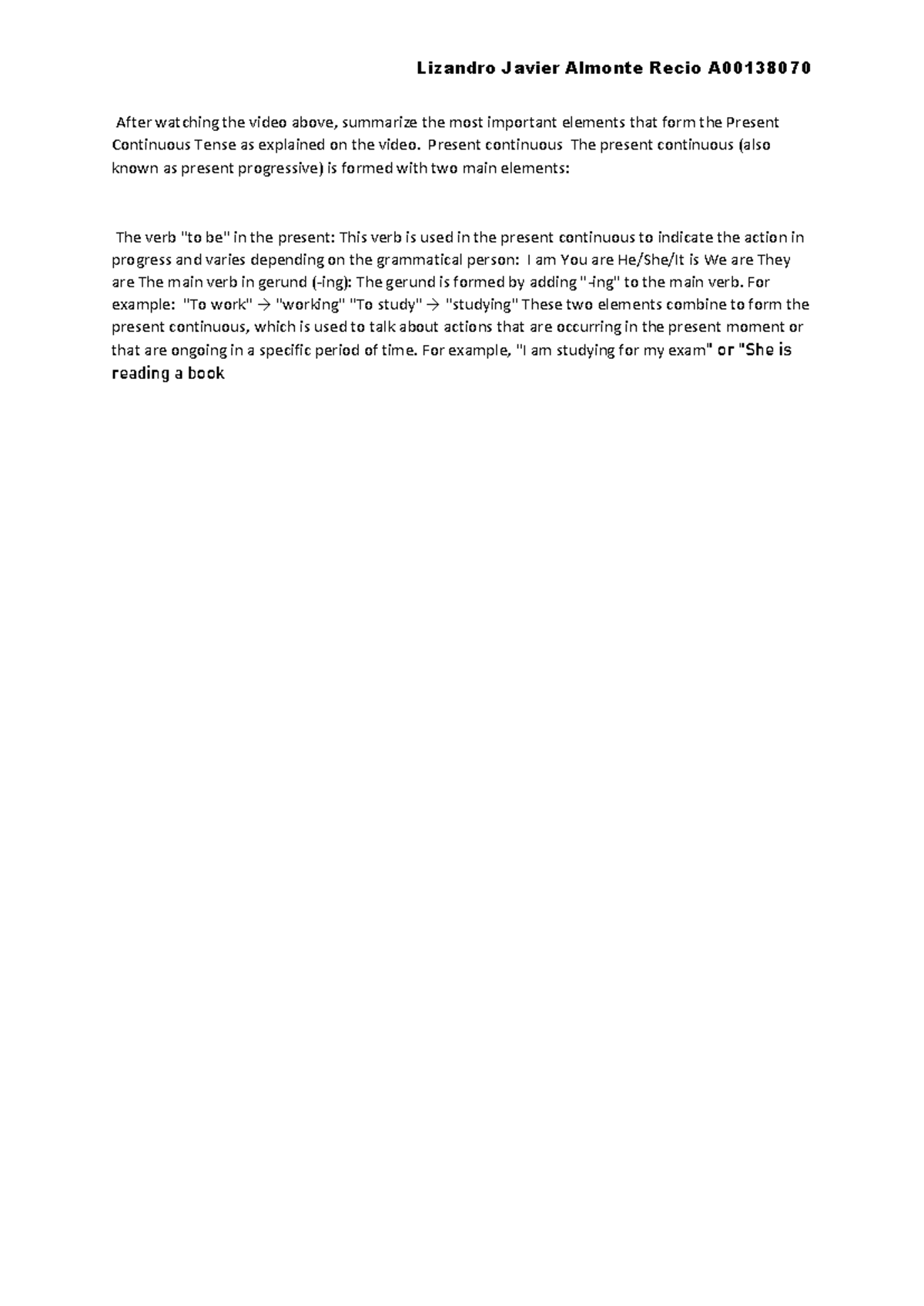 After watching the video above - Lizandro Javier Almonte Recio A ...