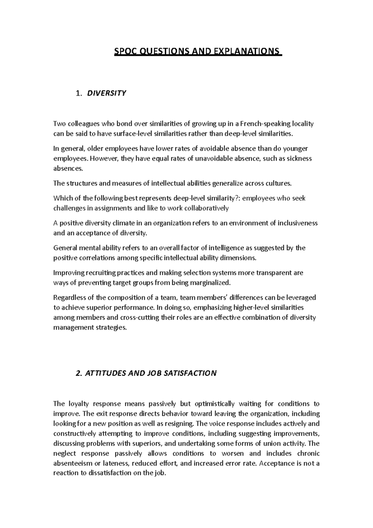 SPOC Questions AND Explanations - SPOC QUESTIONS AND EXPLANATIONS 1 ...