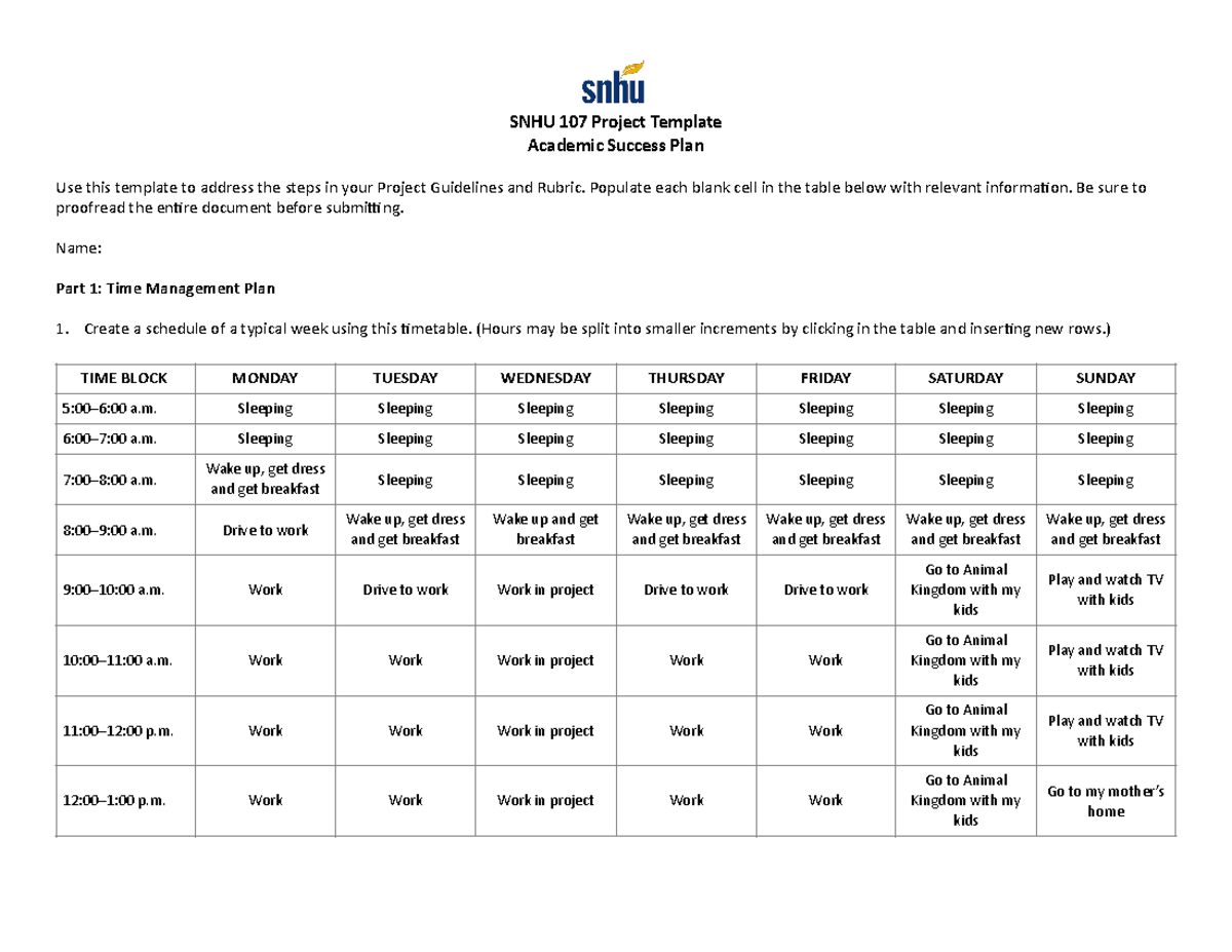 SNHU 107 Project PDF - use it just for reference. - SNHU 107 Project ...