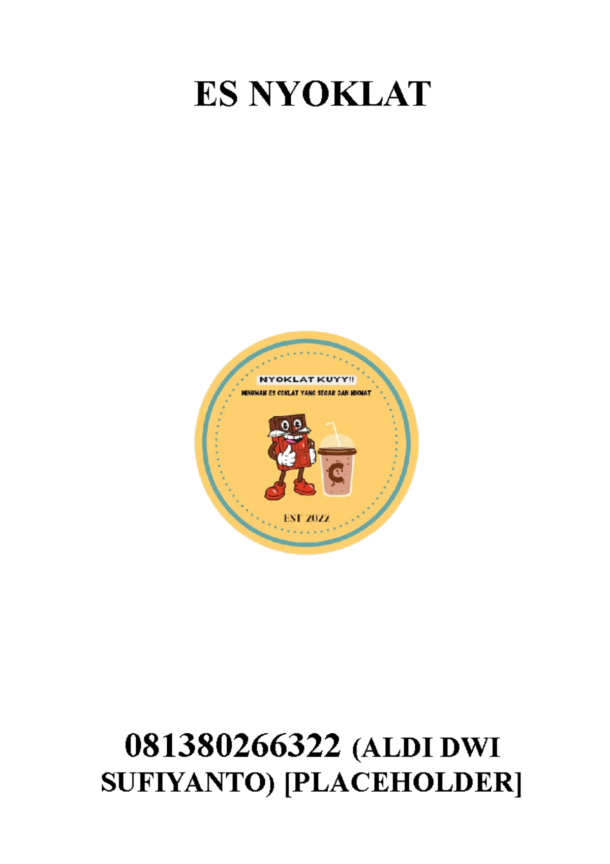 Proposal ES Nyoklat - ES NYOKLAT 081380266322 (ALDI DWI SUFIYANTO ...