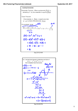 MHF4U Chapter 2 - Polynomial Fns - Advanced Functions Fall 2017 Course ...