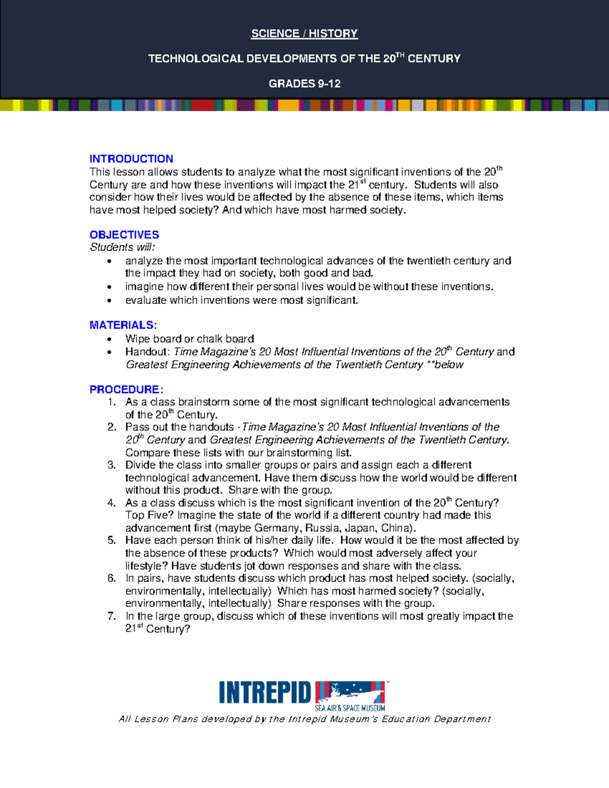 Technological Developments of the 20th Century - SCIENCE / HISTORY ...