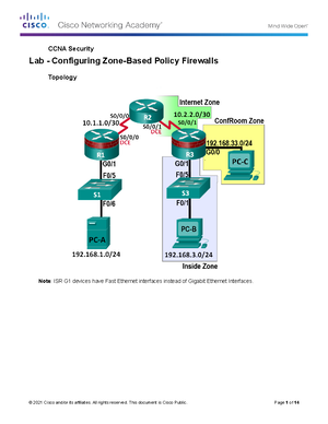 11.6.2 Lab - Switch Security Configuration - Topology Addressing Table Device Interface / VLAN ...
