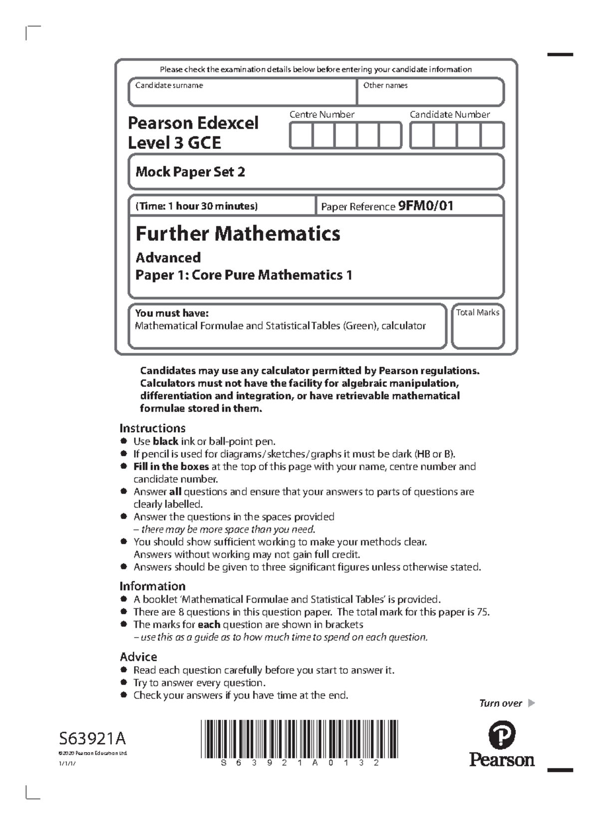 0s2-9FM0-01-Core-Pure-1-Mock-Set-2-pdf-1 - Please check the examination details below before ...