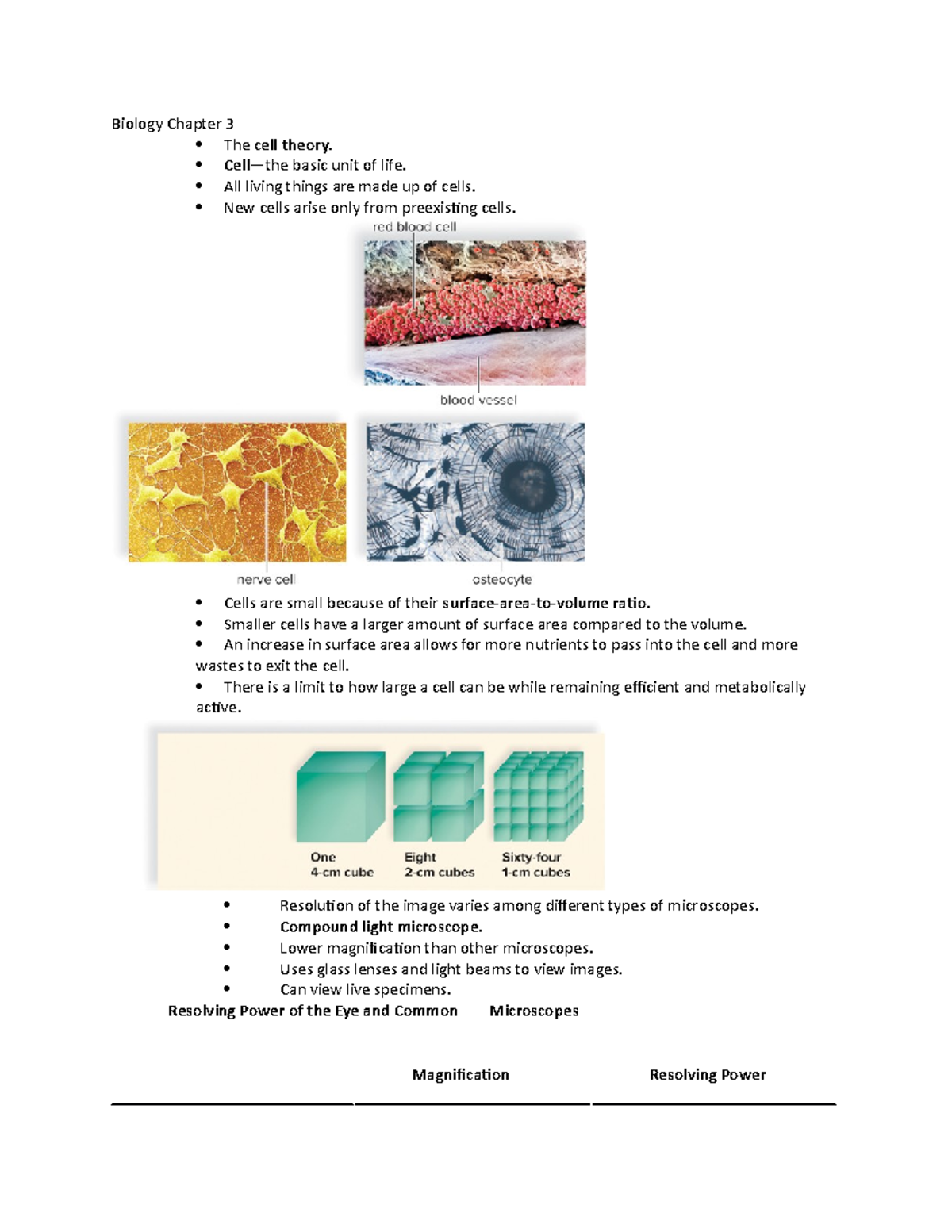 Biology Chapter 3 - Cell—the basic unit of life. All living things are ...