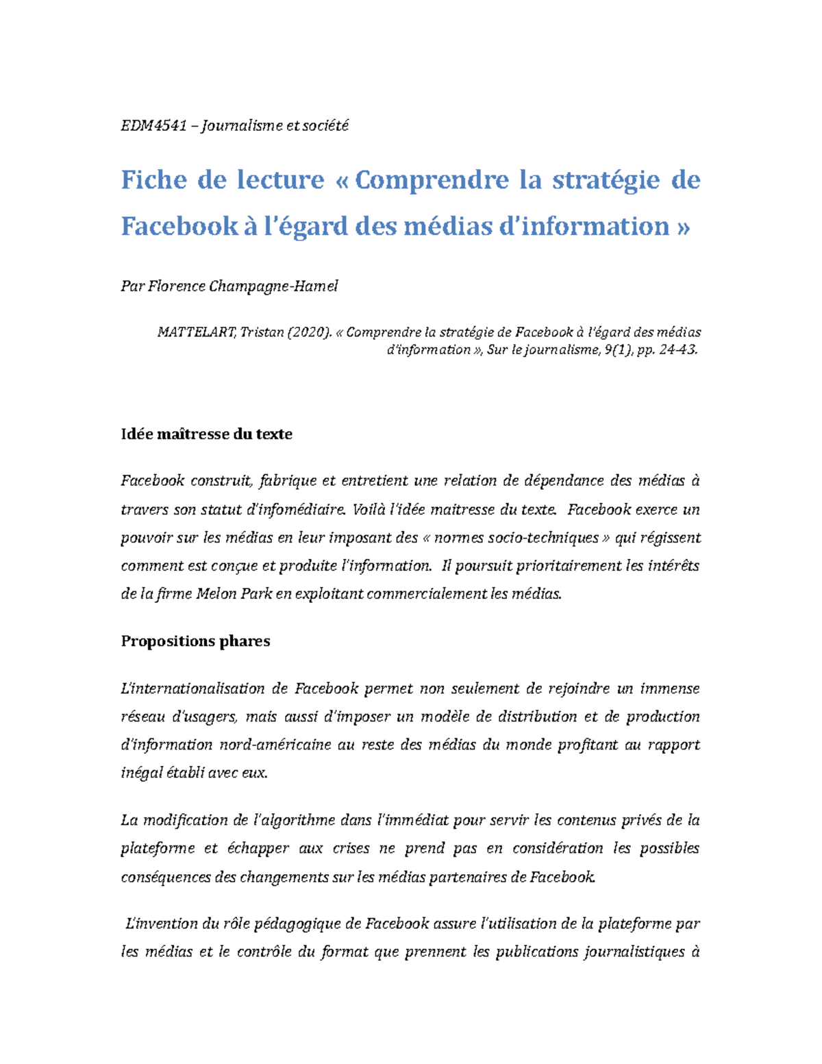 EDM4541 Fiche de lecture 3 Florence Champagne-Hamel - EDM4541 ...
