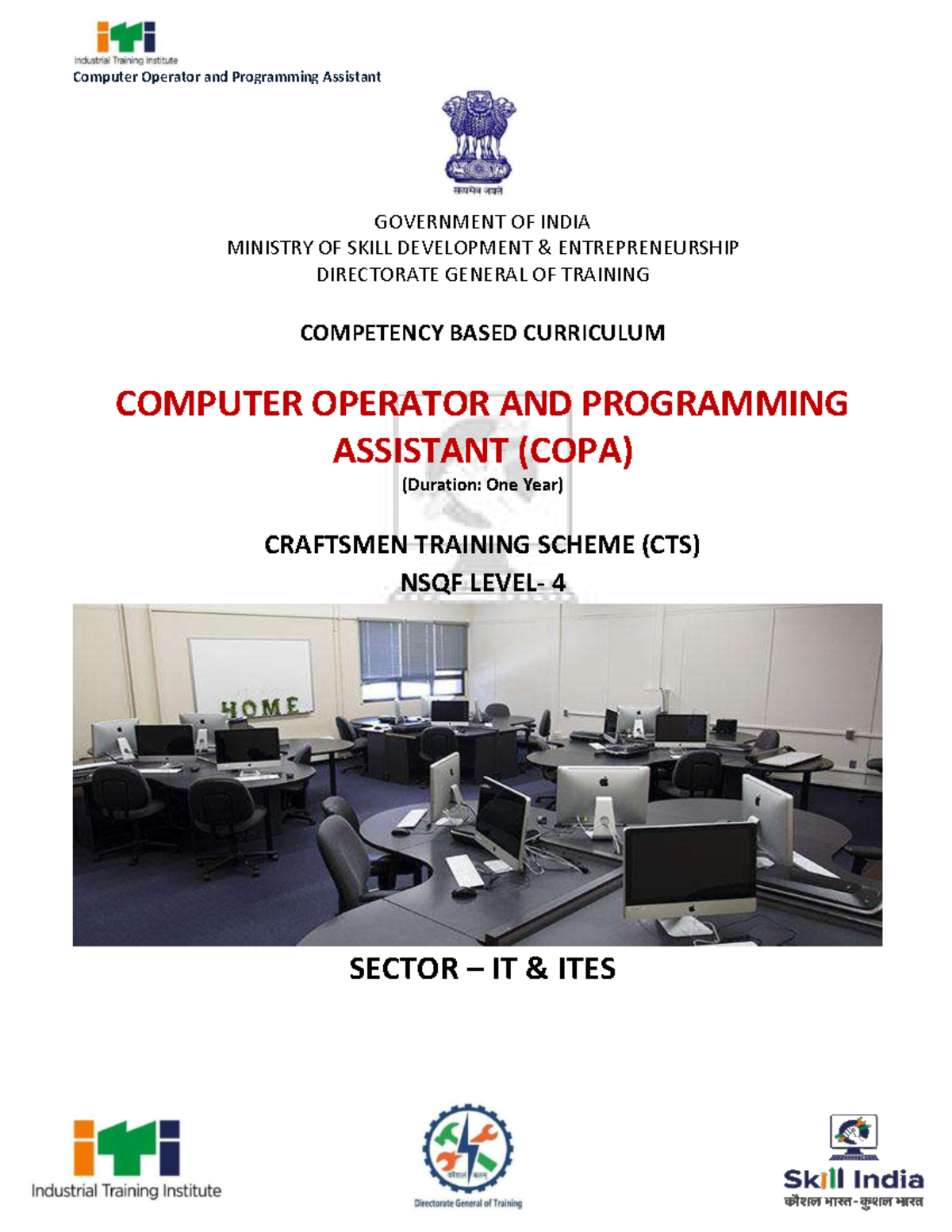 CTS COPA - based on computer - GOVERNMENT OF INDIA MINISTRY OF SKILL ...