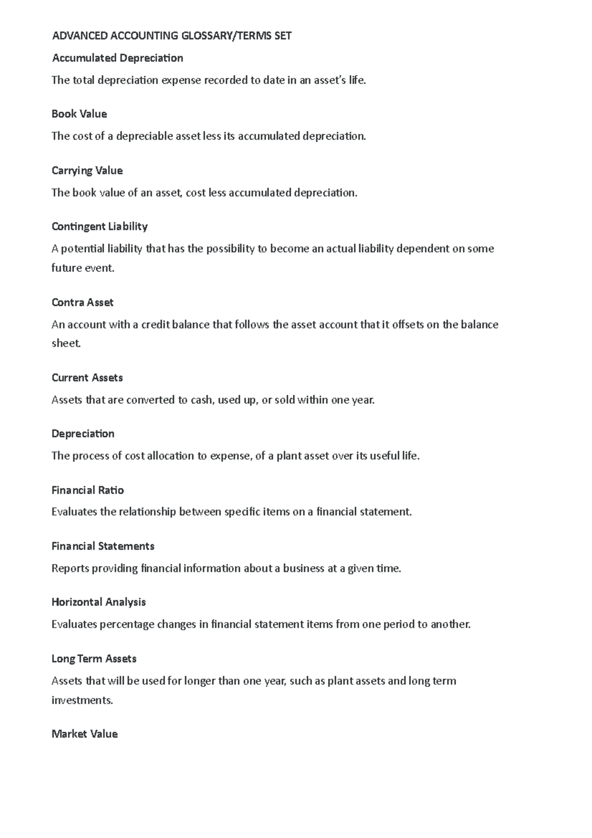 Advanced Accounting Glossary #1 - ADVANCED ACCOUNTING GLOSSARY/TERMS ...