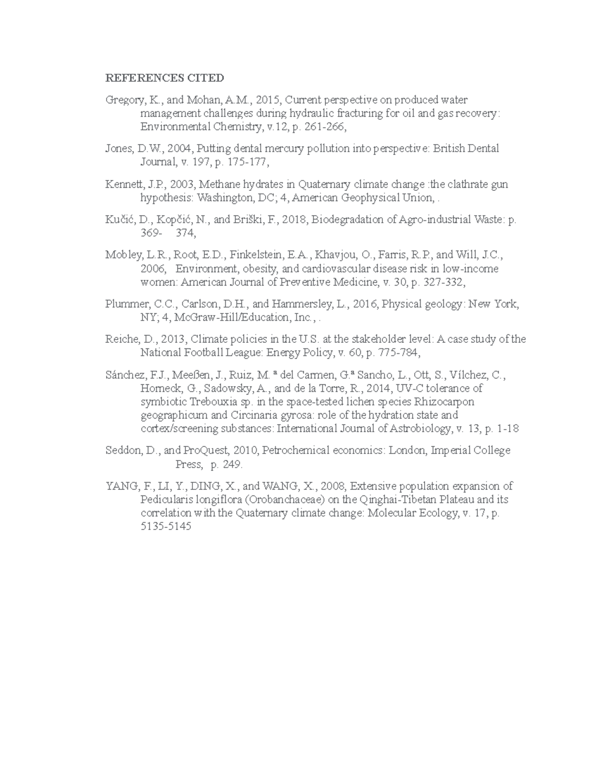 References Cited - Scientific Writing finding sources and correctly ...