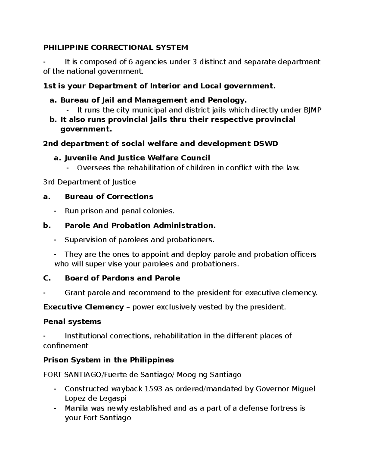 Philippine Correctional System - PHILIPPINE CORRECTIONAL SYSTEM It is ...