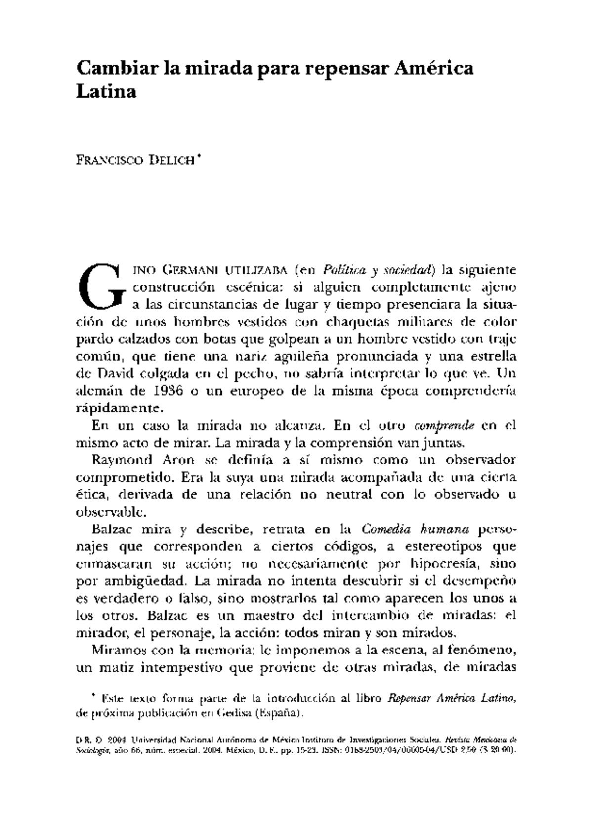 Cambiar la mirada para repensar america latina - Cambiar la mirada para ...