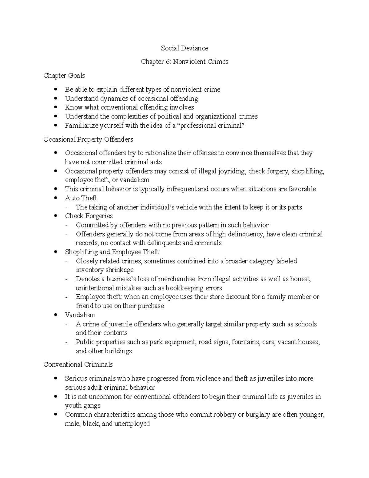 Social Deviance Chapter 6 Powerpoint Notes - Social Deviance Chapter 6 ...