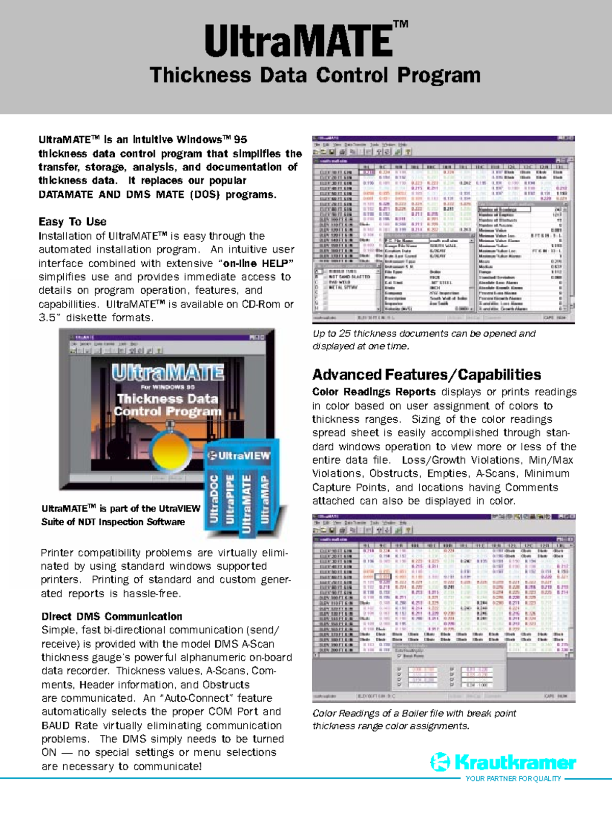 Ultramate - Instrumentacion - UltraMATE TM Thickness Data Control ...