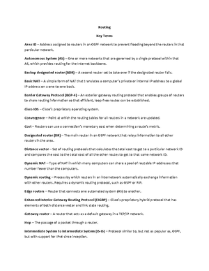 TCP IP Key Terms - TCP/IP Basics Key Terms Address Resolution Protocol ...