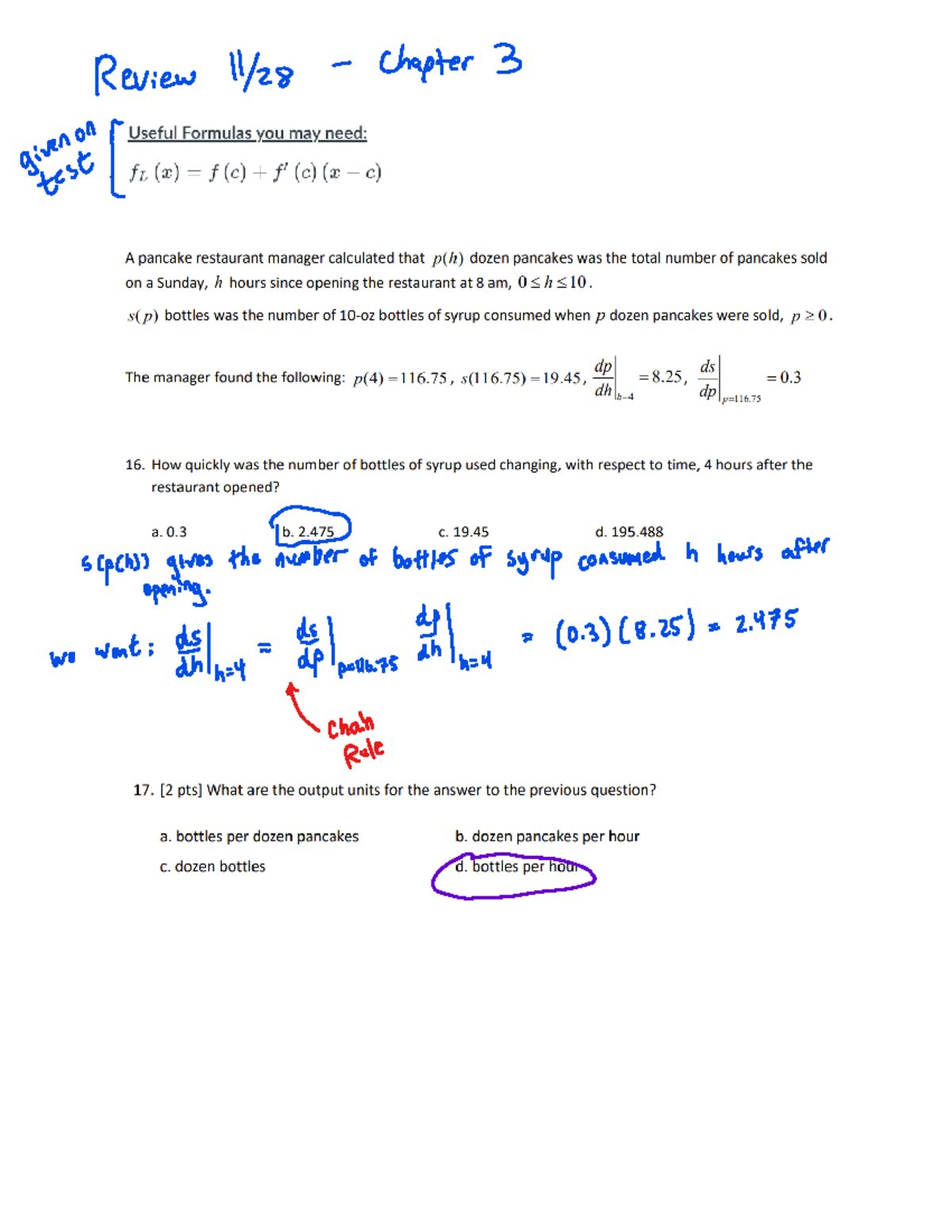 Review 11 28 chapter 3 - MATH1020 - Studocu
