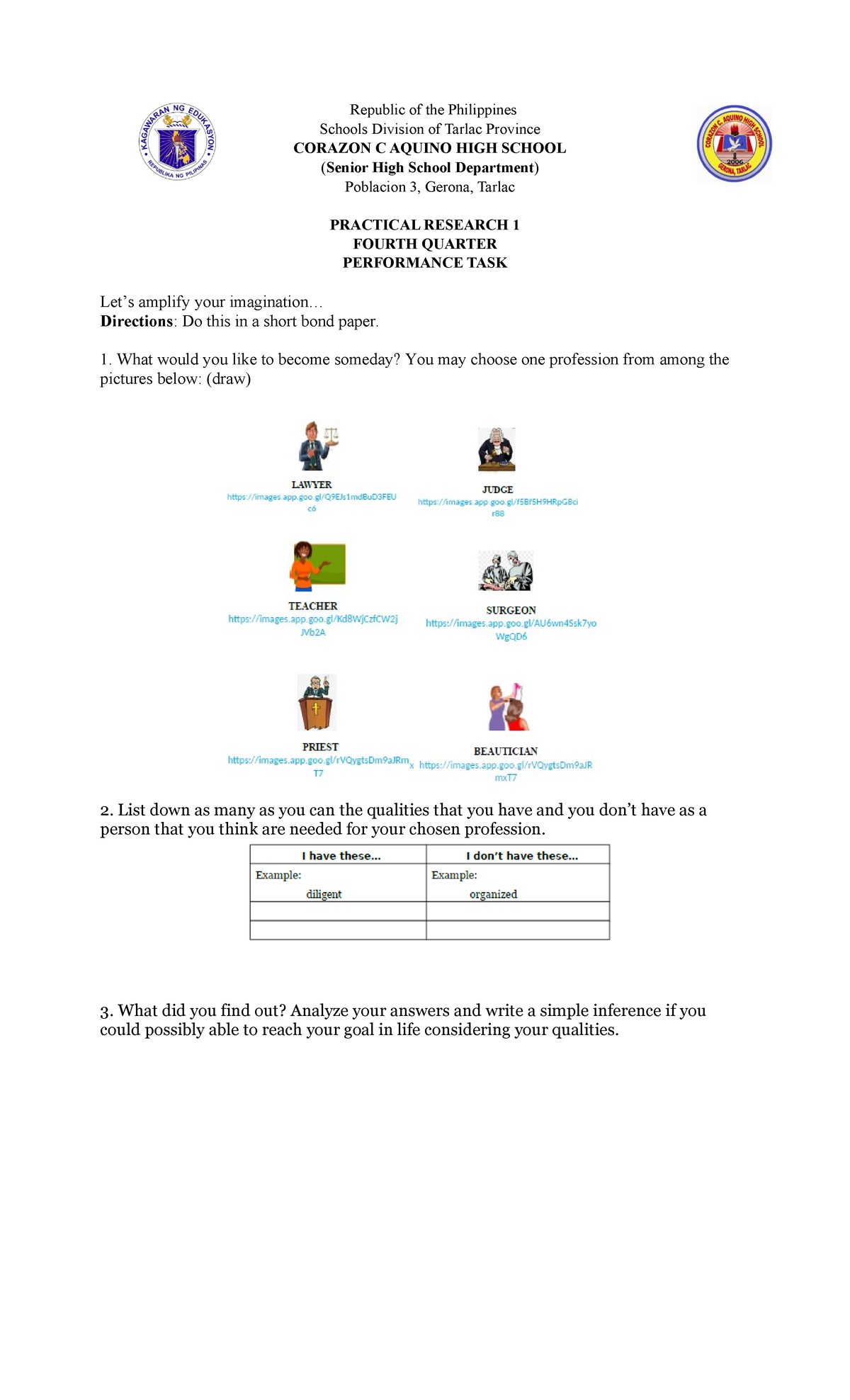 PR1-Q4-PT2 - This file is practical research 1 (STEM) - Republic of the ...