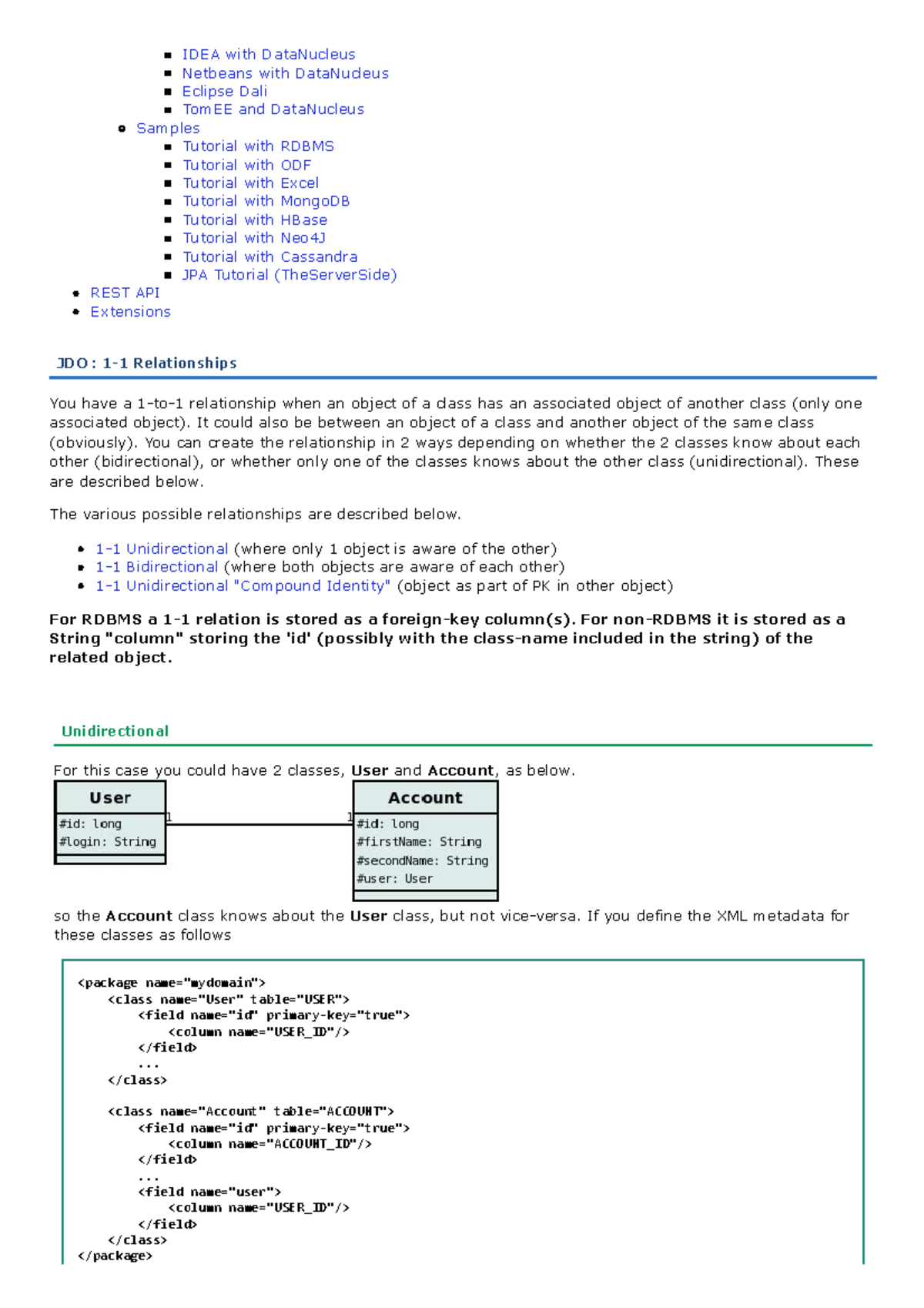 Data Nucleus Jdo 1 1 Relationships Idea With Datanucleus Netbeans
