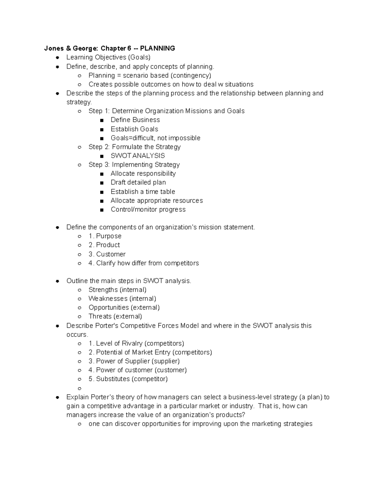 MGT 300 EXAM 1 Review WITH Answers - Jones & George: Chapter 6 ...