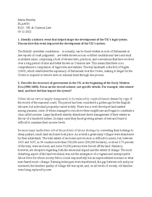 PLA4830.KQ2.Far - weekly discussions - Maria Hensley PLA KQ2/Law in the ...