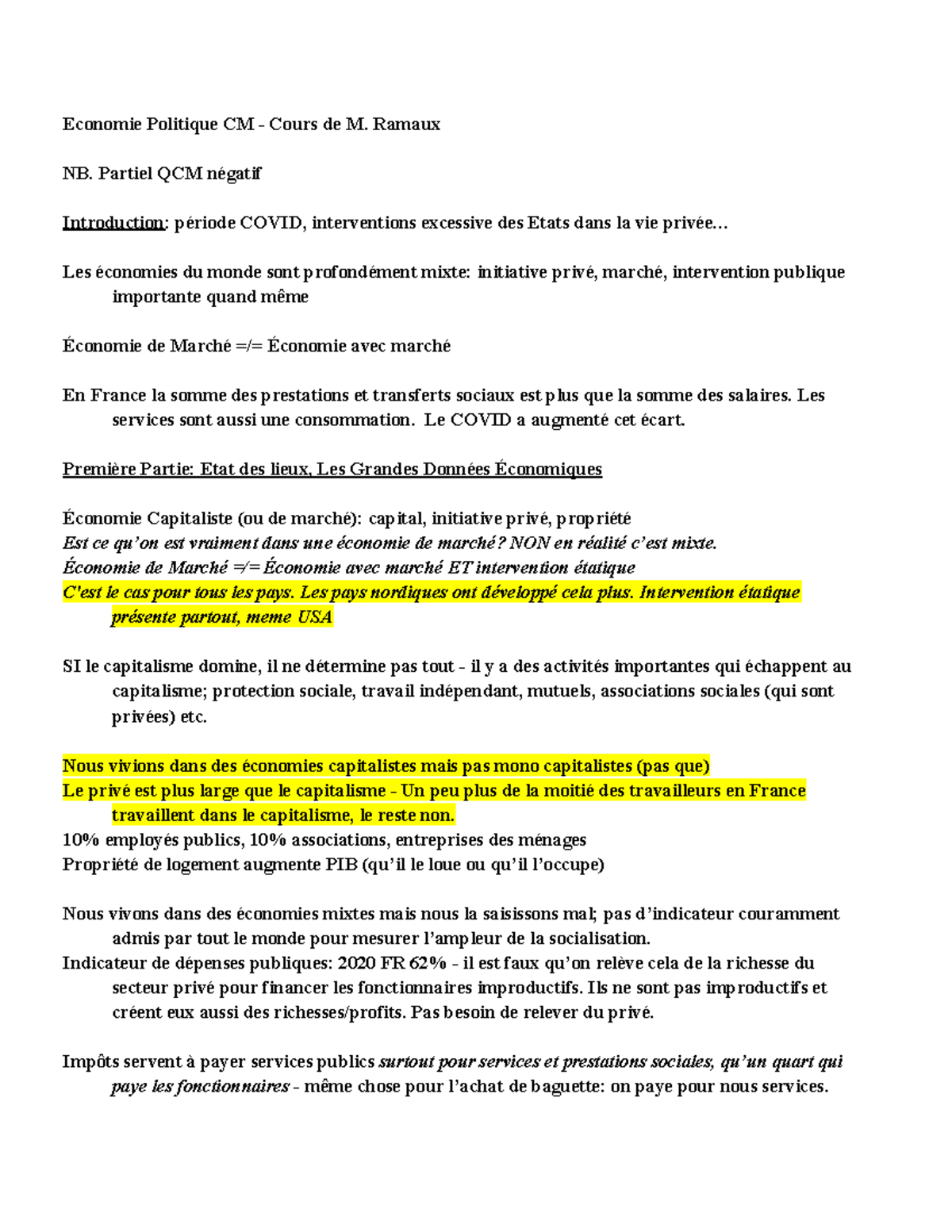 Economie Politique CM - eco po - Economie Politique CM - Cours de M ...