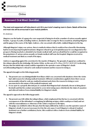 Skeleton and Bundle - Moot - CRIMINAL LAW MOOTING - MOOT PROFORMA IN ...