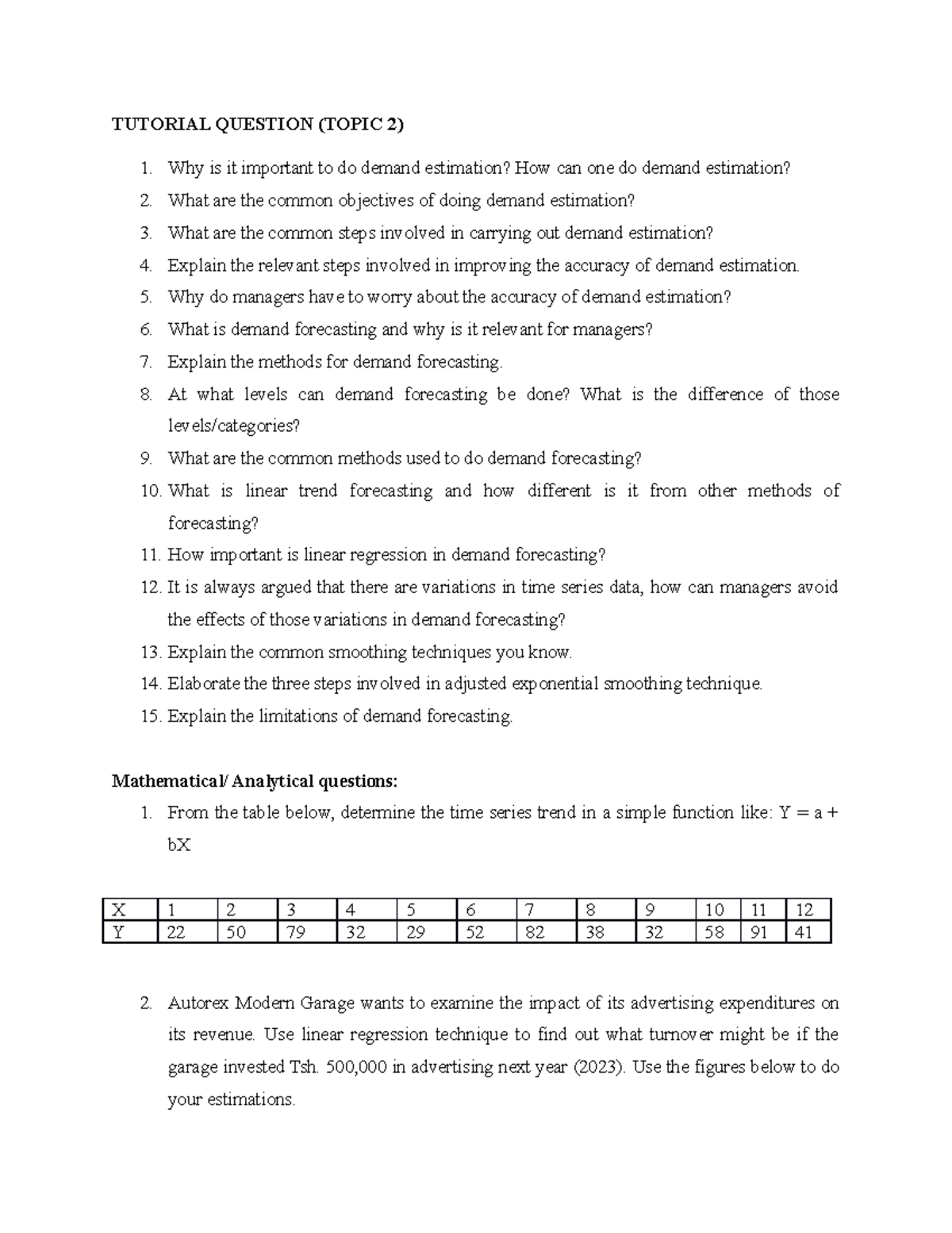 Tutorial Question ( Topic 2) - TUTORIAL QUESTION (TOPIC 2) Why is it ...