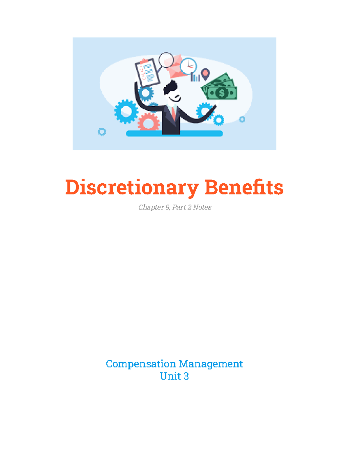 Student Chapter 9 Part 2: Discretionary Benefits - Discretionary ...