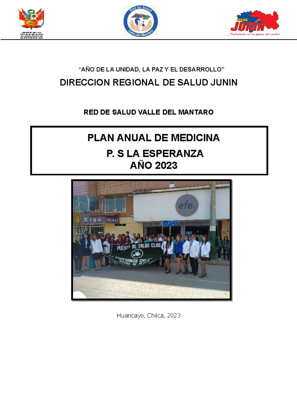 PLAN Anual Epidemiologia 2021 - DIRECCIÓN REGIONAL DE SALUDJUNÍN RED DE SALUD VALLE DELGOBIERNO ...