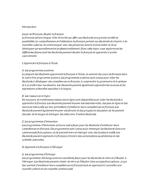 French Studies - Lecture Notes for French Studies Introduction Le ...