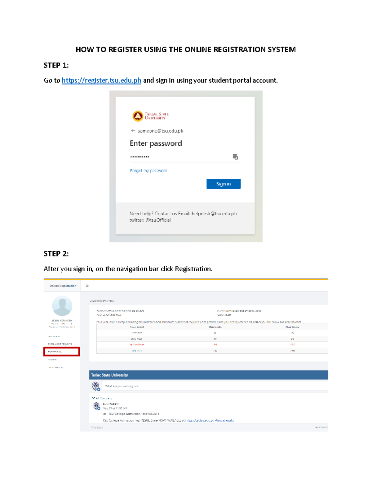 HOW-TO- Register - For educational purposes - HOW TO REGISTER USING THE ...