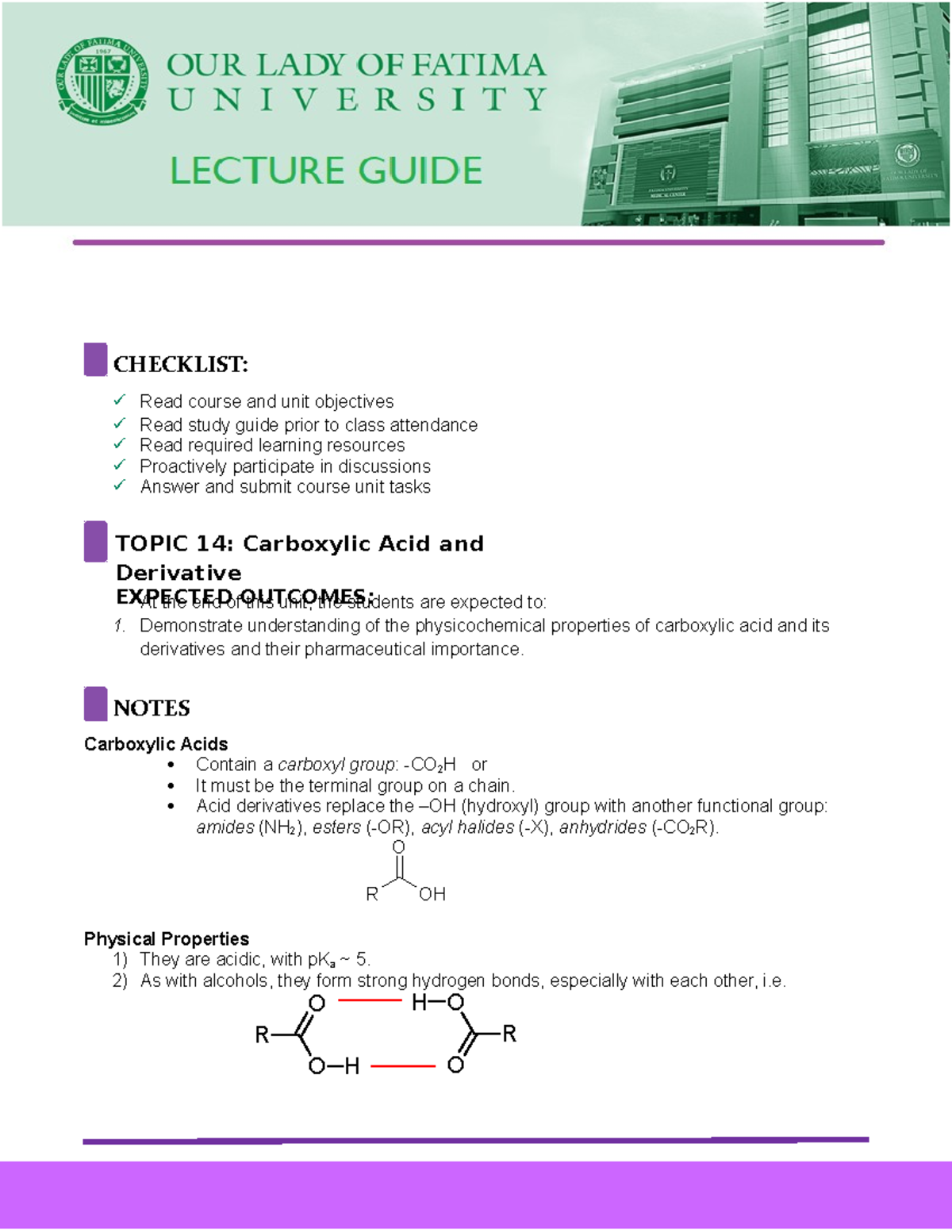 PORG111 Lecture Guide Week 16 - Read course and unit objectives Read ...