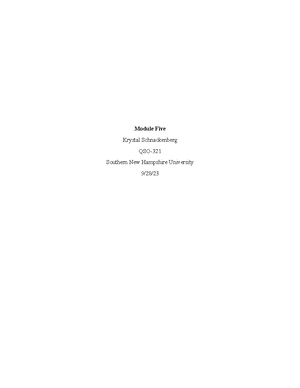 Schnackenberg module four - Module Four: Project Management Strategies ...