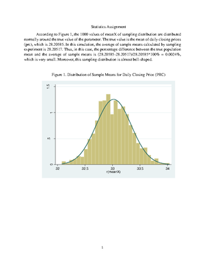 Stat300 W1 2023 Assignment 2 - STAT 300 Written Assignment 2 Note 1 ...