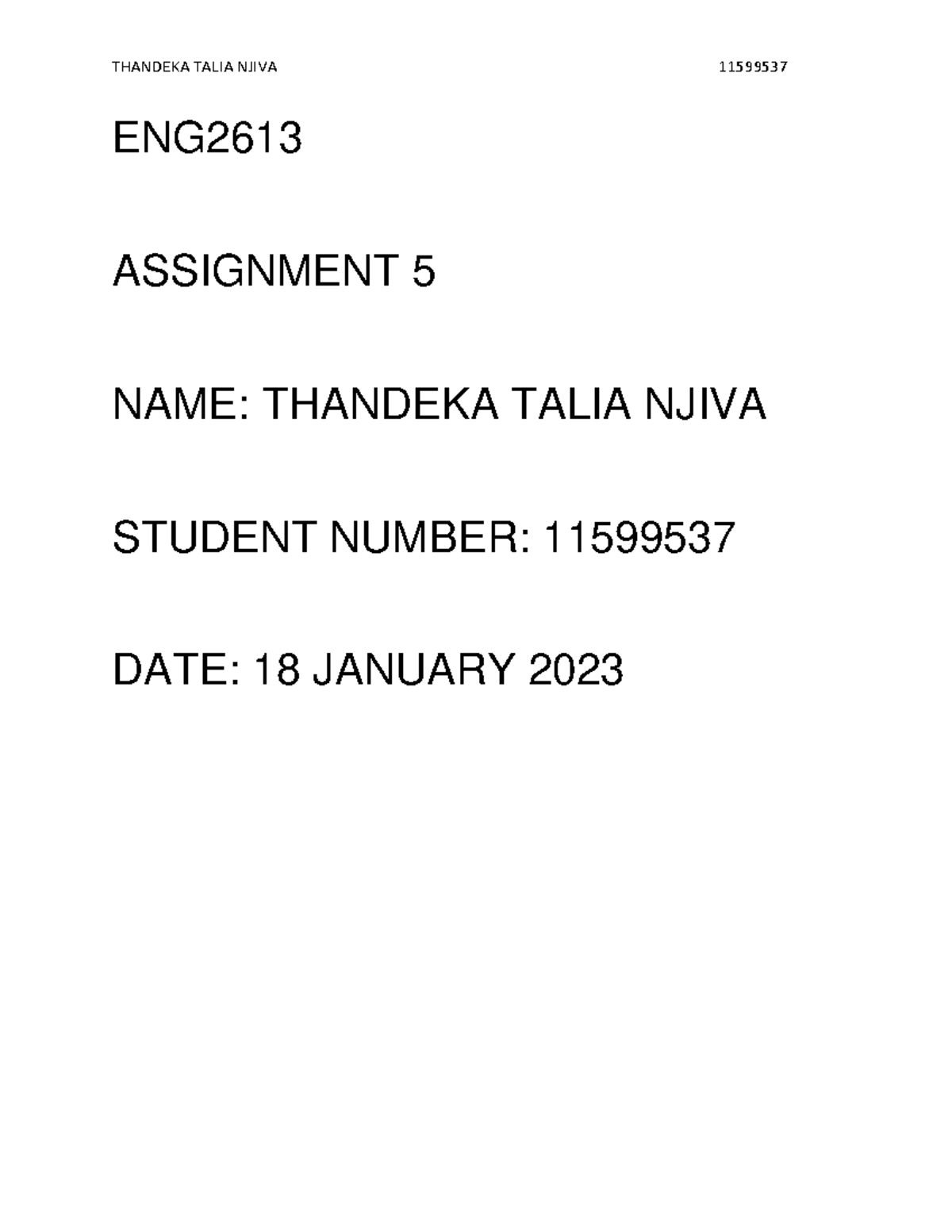 CUS3701 TEXT BOOK - NAME: THANDEKA TALIA NJIVA ENG ASSIGNMENT STUDENT ...