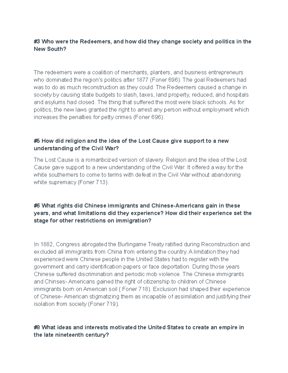 DB- Chapter 17 - #3 Who were the Redeemers, and how did they change ...