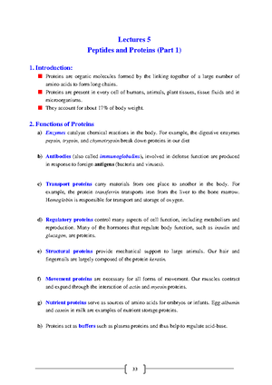 Lecture 7 - Part 1 - Lecture 7 - Lipids (Part 1) Definition: Lipids can be defined as organic ...