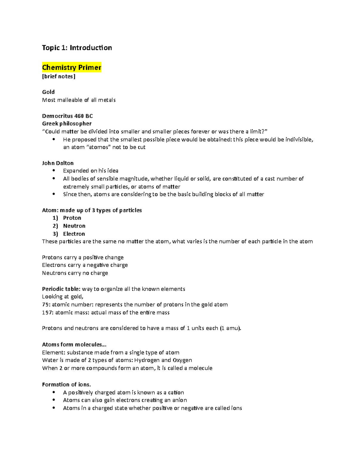 Topic 1- Introduction - Lecture notes 1 - Topic 1: Introduction ...