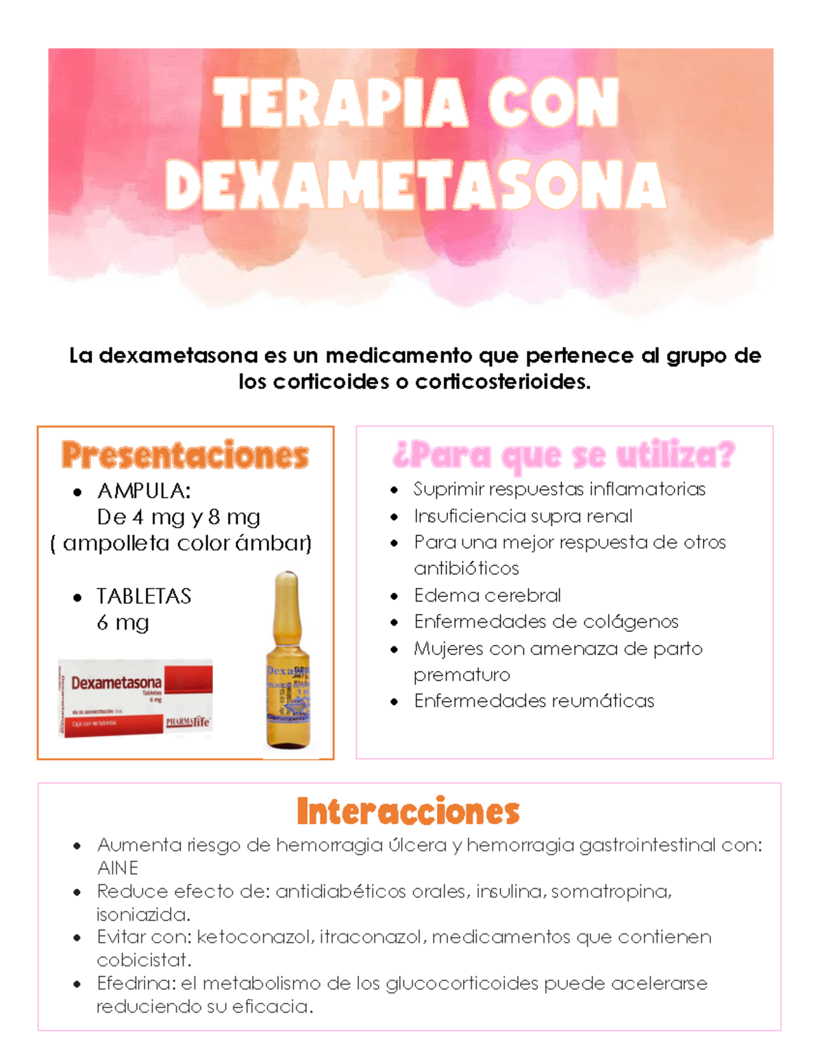 Dexametasona resumen - La dexametasona es un medicamento que pertenece ...