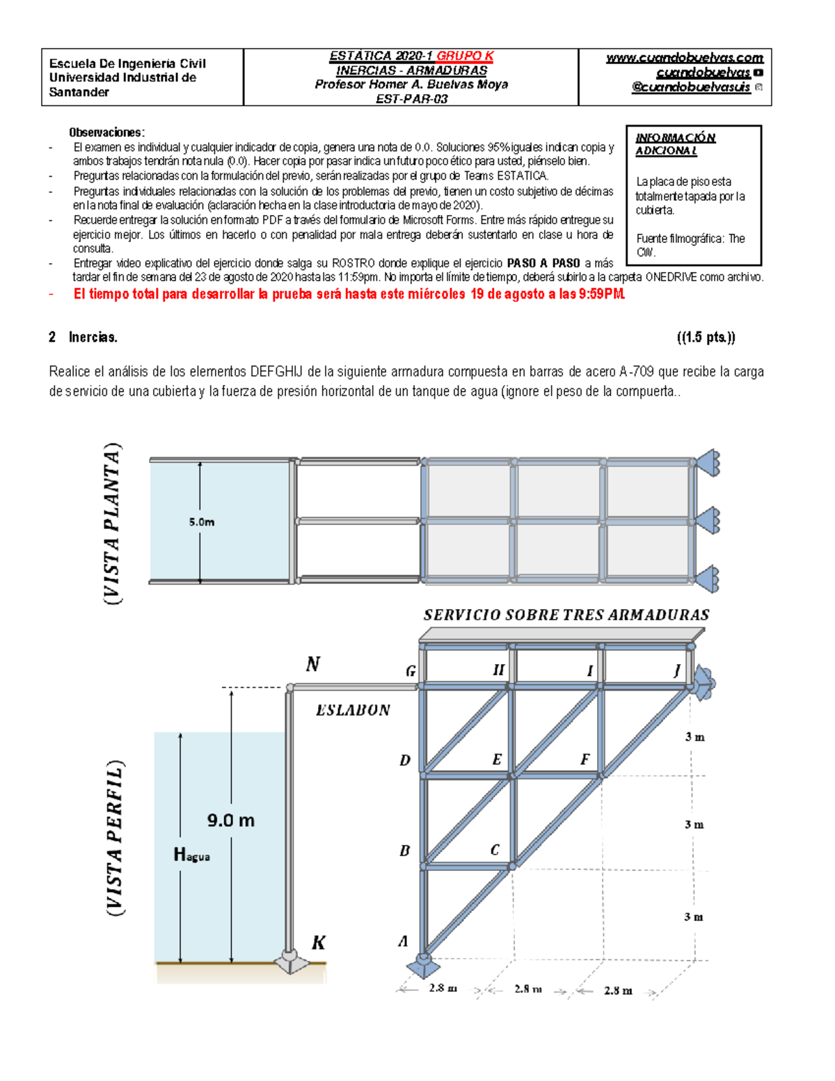 Estatica K1 14 Parcial 3 Figueroa - Warning: TT: undefined function: 32 Escuela De Ingeniería ...