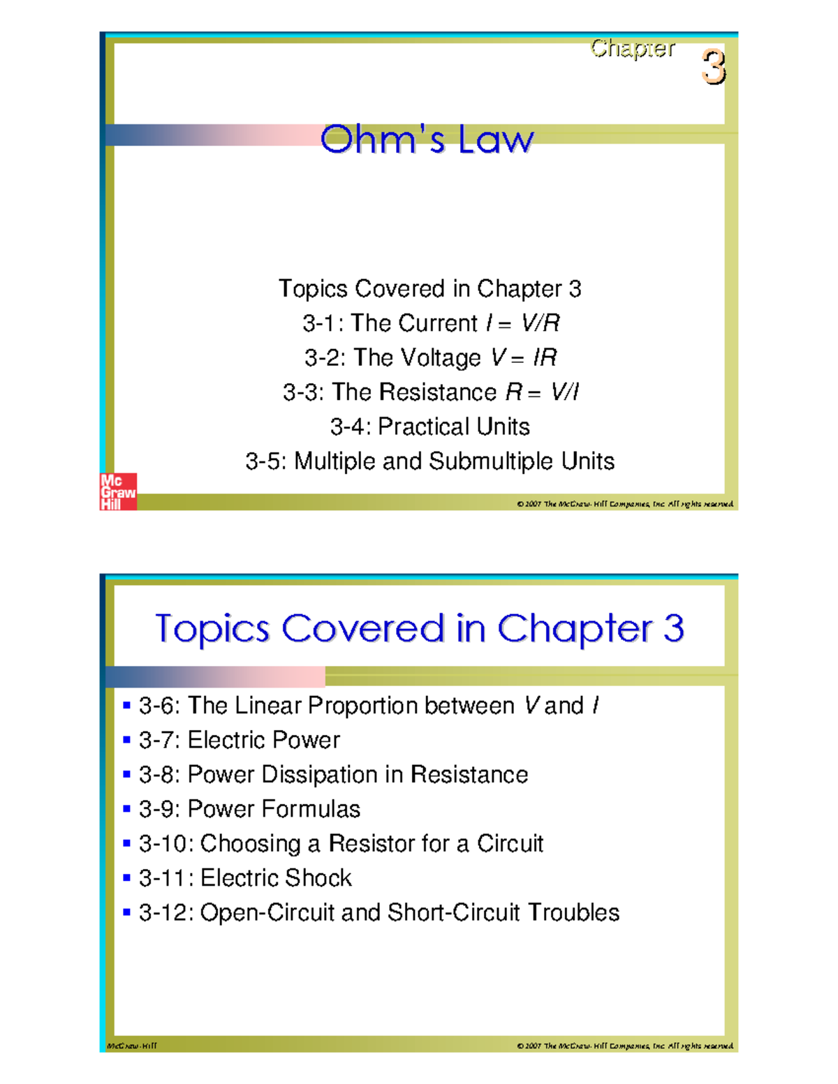 Chapter 03 - usefull one - Topics Covered in Chapter 3 3-1: The Current ...