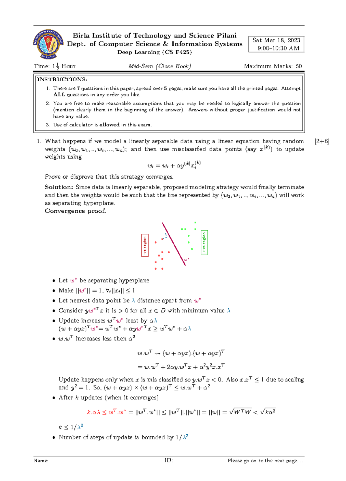 1155 CS F425 20230524120823 Mid Semester Question Paper - Birla Institute of Technology and ...