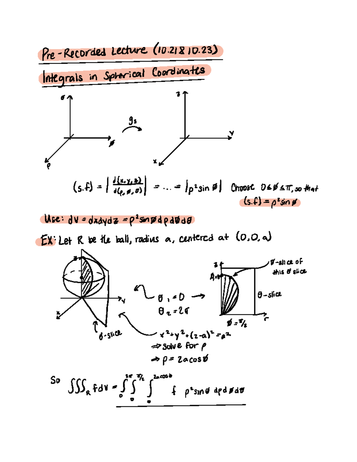 Surface Integrals & Scalar Integrals - MATH 102 - Studocu