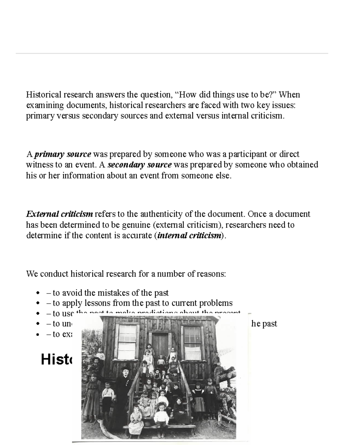 Historical research answers the question - Copy - Mathematics in the ...