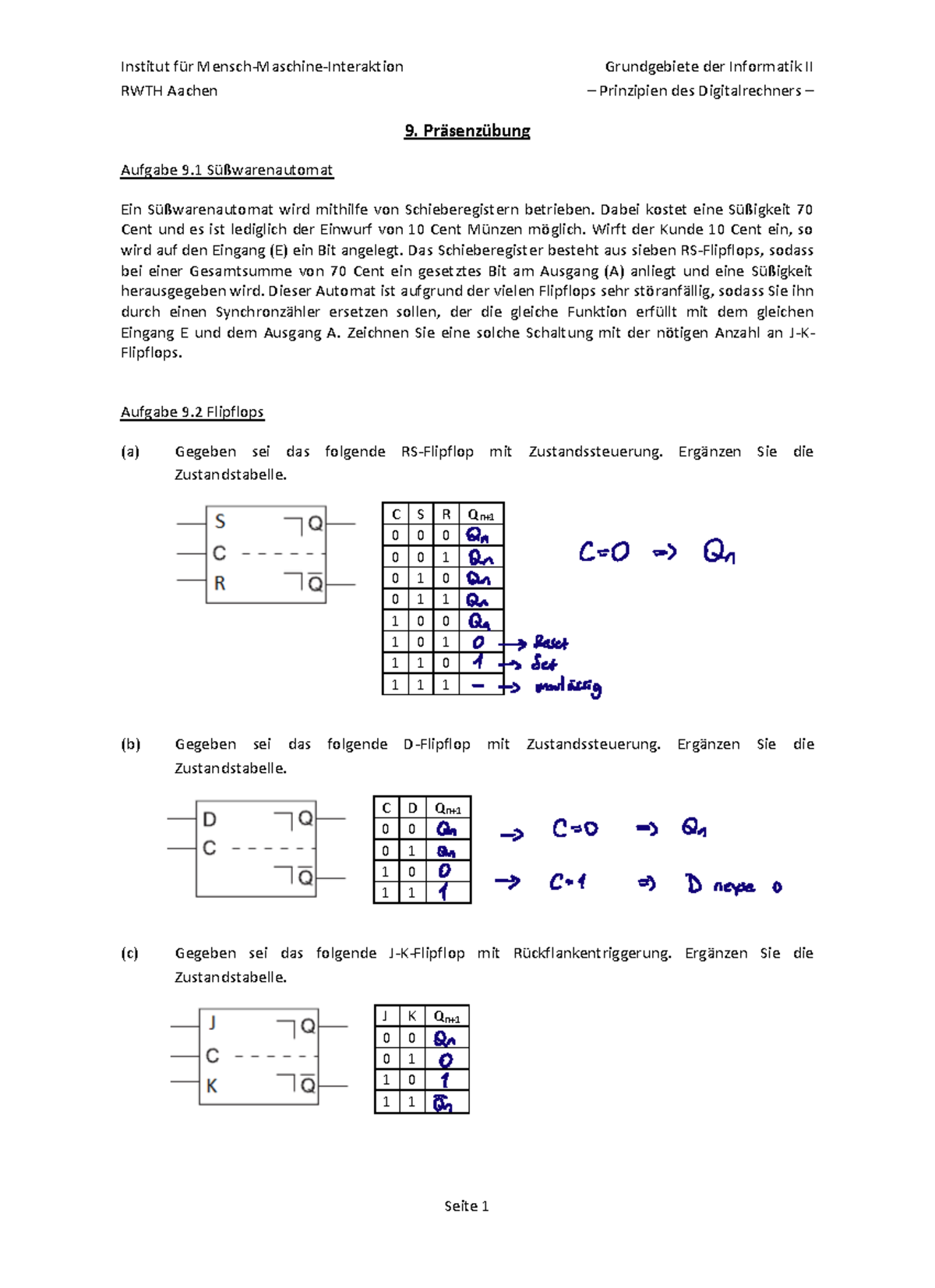 Info2 KGÜ 9 - RWTH 2. Semester - Warning: TT: undefined function: 22 Warning: TT: undefined ...