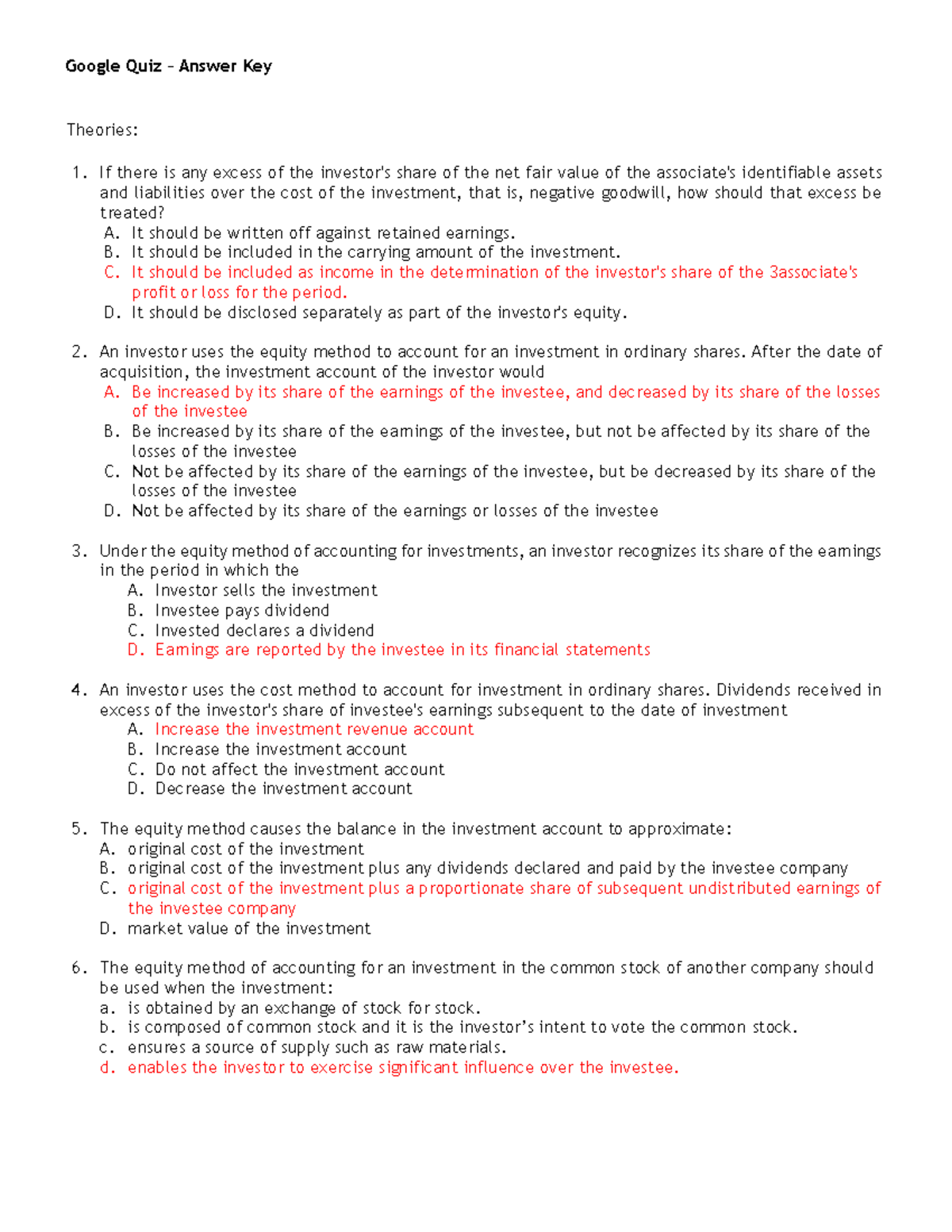 PAS 28 - Investment in Associate - 2019-202 - Google Quiz – Answer Key ...