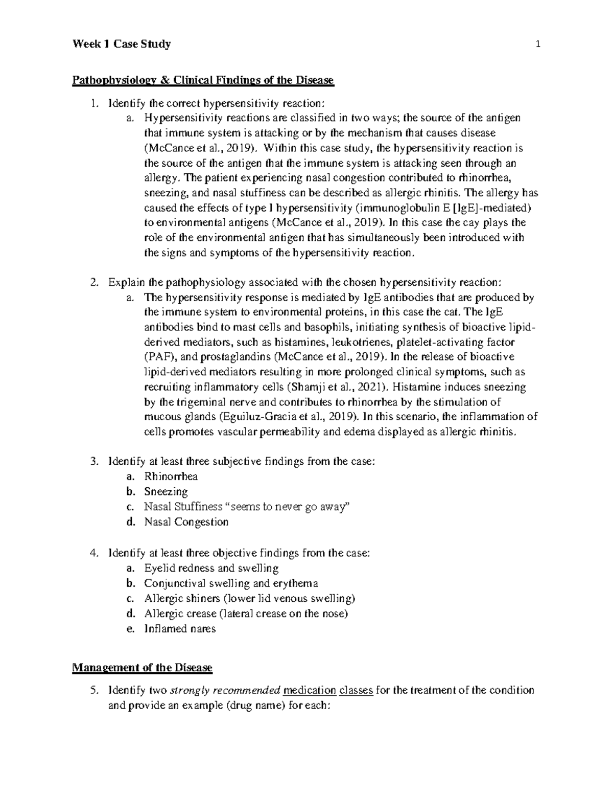 Case atudy- Copy (1) - case study - Week 1 Case Study 1 Pathophysiology ...