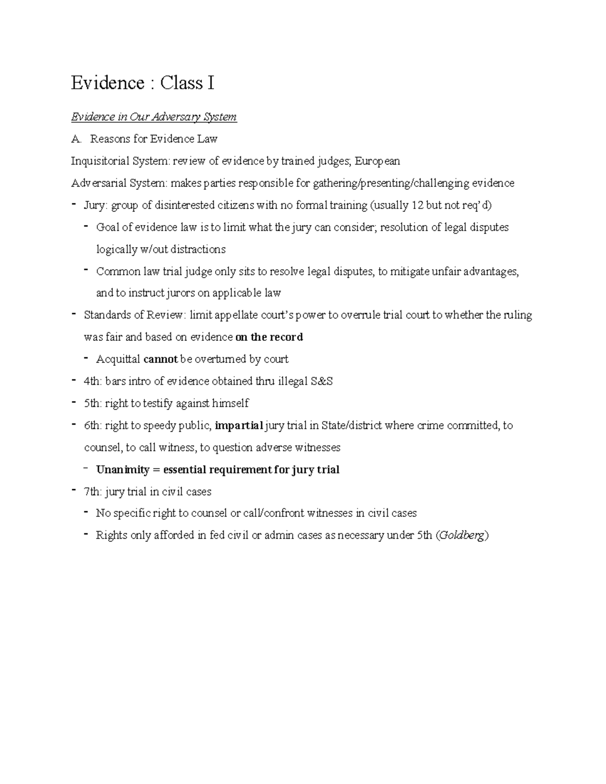 Evidence - Class 1 - Evidence : Class I Evidence in Our Adversary ...