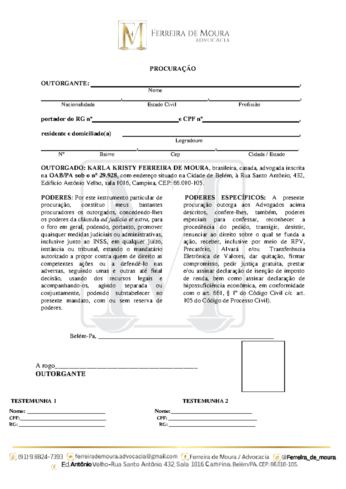 Procuraã Ã O a A ROGO 2024 (1) - PROCURAÇÃO OUTORGANTE: , Nome ...