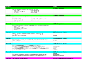 MATH 341 Linear Algebra Ch 4 Theorems - Chapter 4 Section Theorem 1 4 Vector Spaces and ...